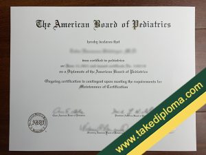 Buy fake certificate from American Board of Pediatrics