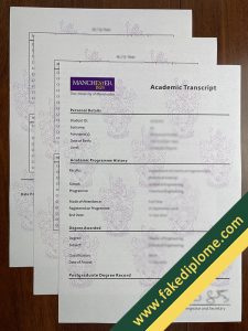 How to change University of Manchester fake transcript marks