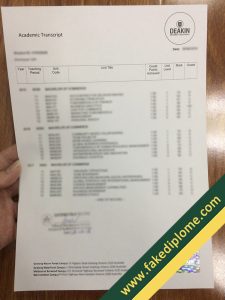 Where to create Deakin University fake transcript