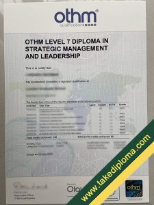Where to buy OTHM qualifications fake diploma certificate