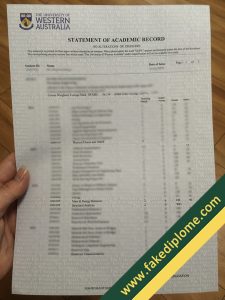 How to create University of Western Australia transcript