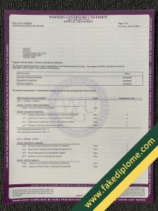 How to create Western Governors University fake transcript