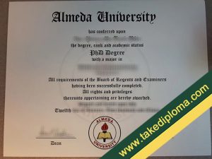 Where to buy Almeda University fake diploma
