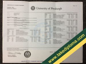 Where to buy University of Pittsburgh fake transcript